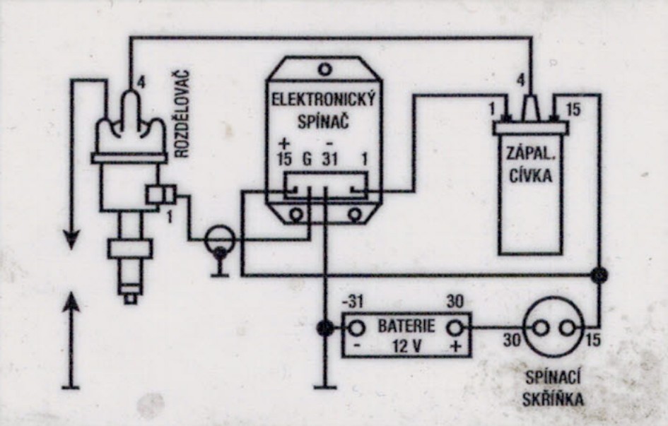 Schéma zapojení teploměru Avia 31
